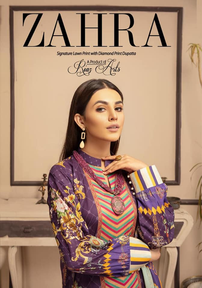 Zahra Printed Lawn Collection by Riaz Arts – HD Collection